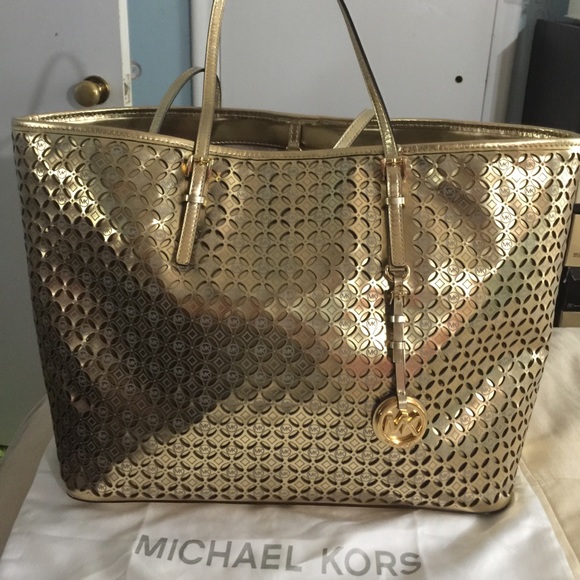 Michael Kors | Bags | Gold Michael Kors Tote | Poshmark